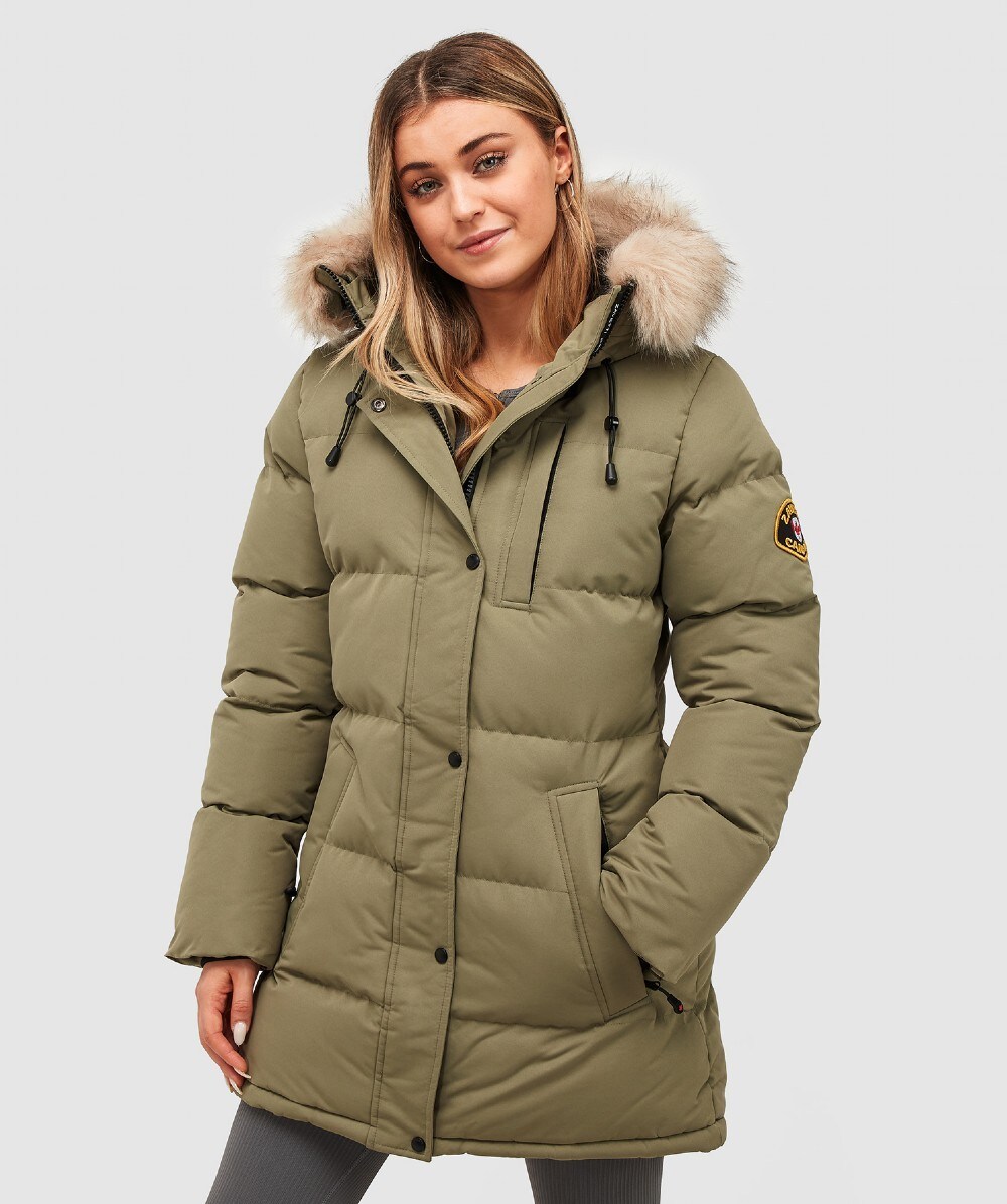 Zavetti Canada Womens Goshawa Puffer Parka Jacket Green Zavetti Zavetti Canada Womens Goshawa Puffer Parka Jacket Green Zavetti