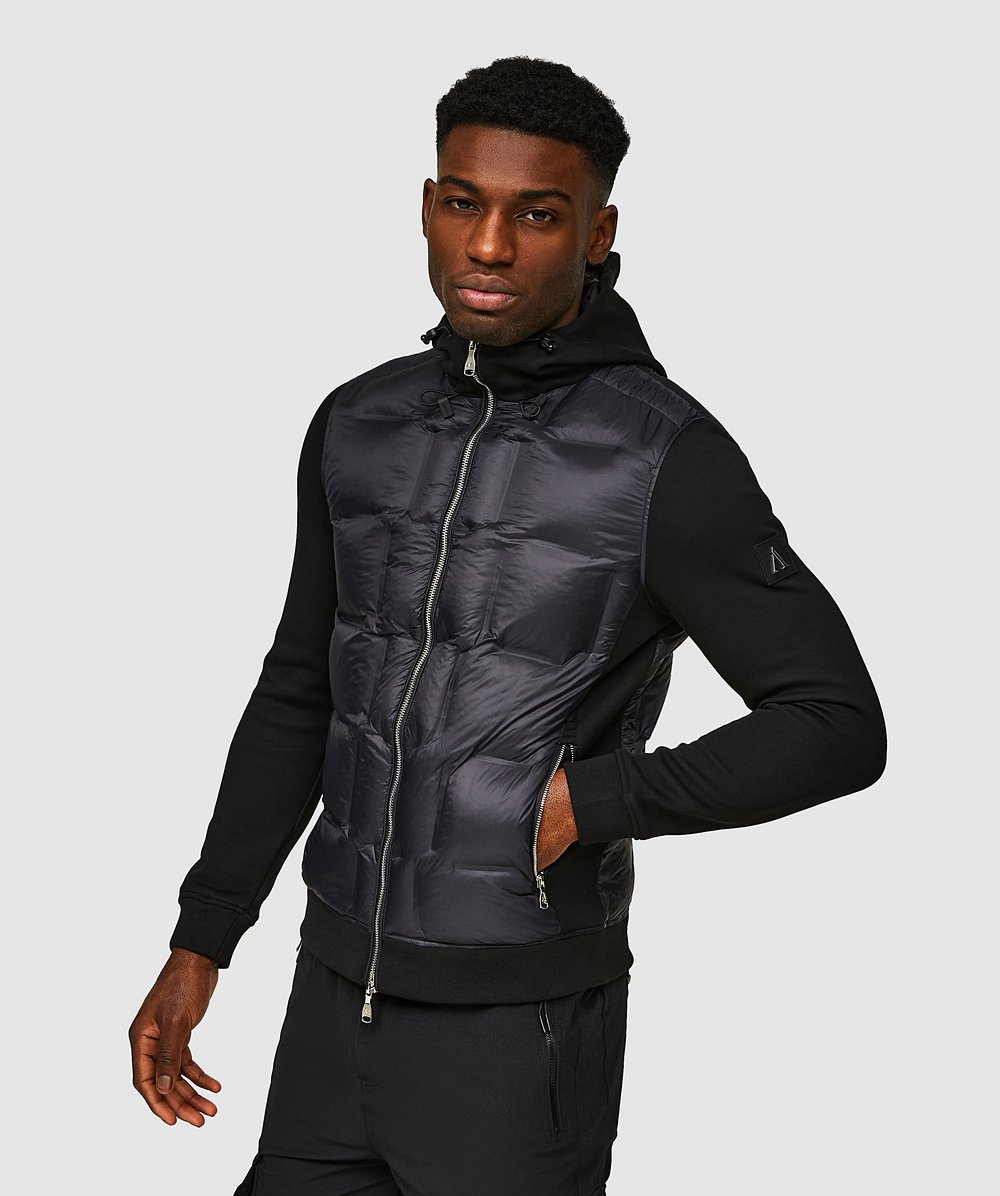 Alessandro Zavetti Bonetti Quilted Hybrid Jacket | Jet Black | Zavetti