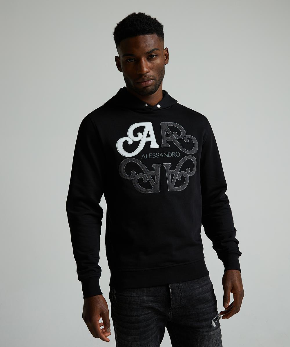 Alessandro Zavetti Capacci Overhead Hoodie | Jet Black | Zavetti