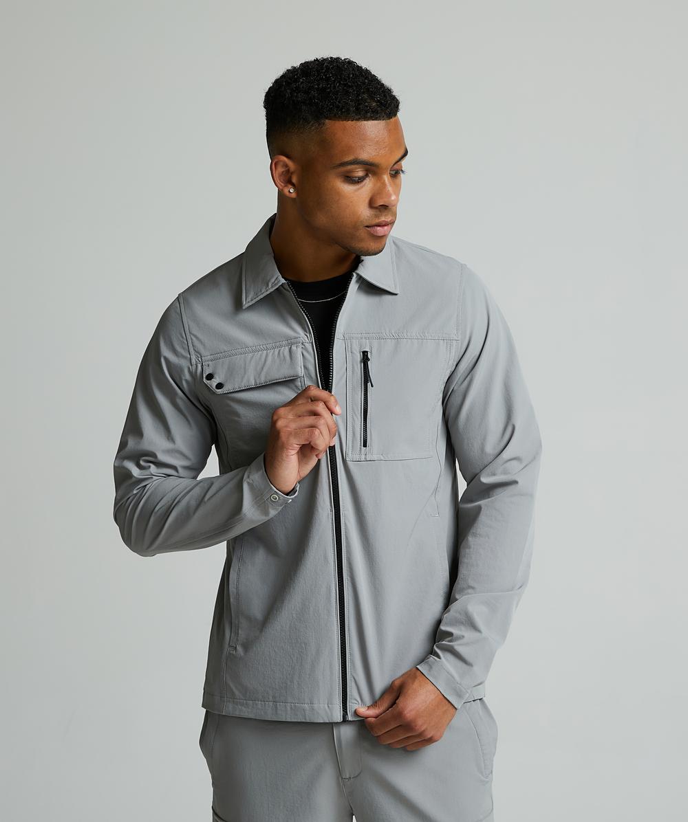 Alessandro Zavetti Persino Overshirt | Grey Flannel | Zavetti