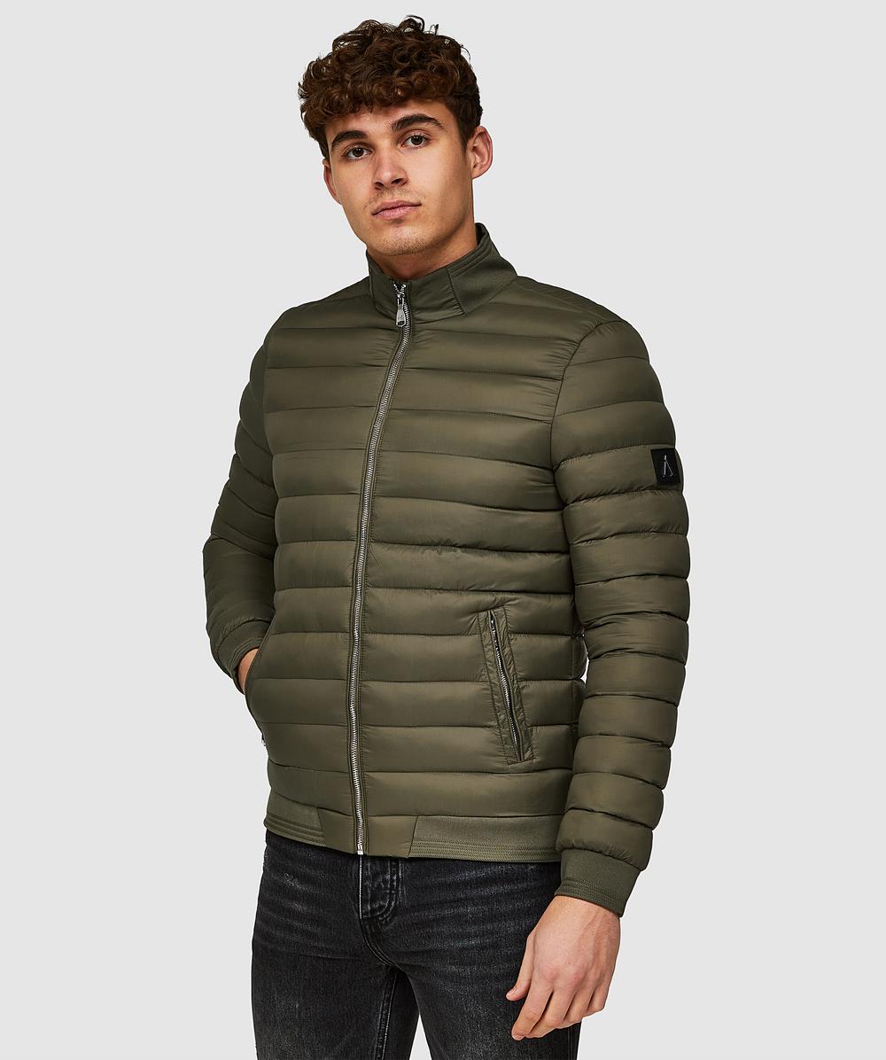 Alessandro Zavetti Tavola Quilted Hybrid Bomber Jacket | Grape Leaf ...