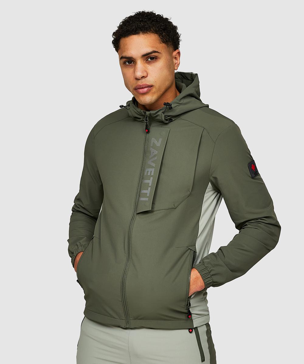 Zavetti Canada Vemaro Woven Full Zip Hoodie | Bettle / Shadow | Zavetti