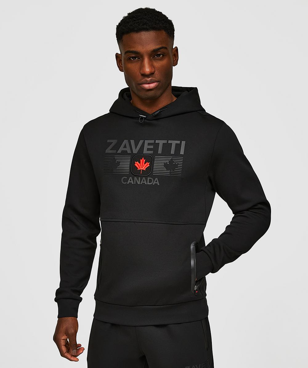 Zavetti Canada Cirico Overhead Hoodie | Jet Black | Zavetti