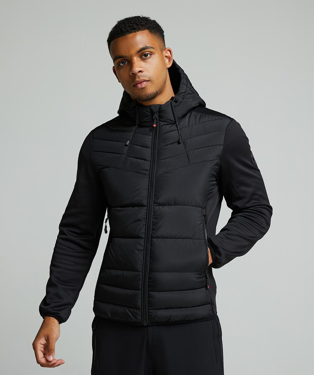 Zavetti Canada Lazino Hybrid Puffer Jacket | Jet Black | Zavetti