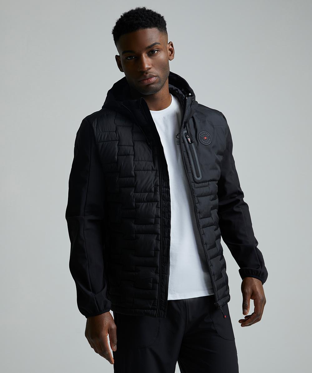 Zavetti Canada Caputini Hybrid Puffer Jacket | Jet Black | Zavetti