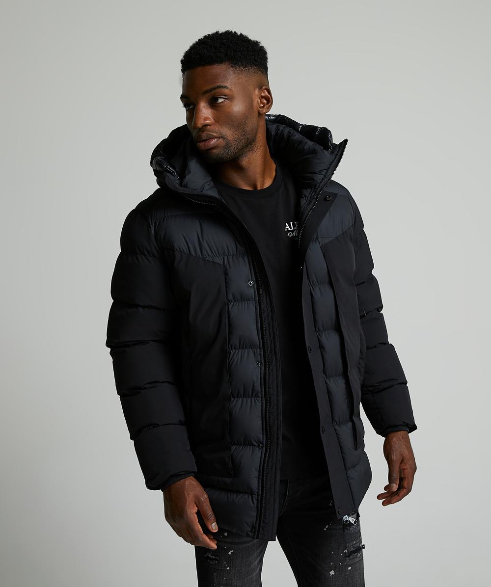 Alessandro Zavetti Conchiglia Puffer Parka Jacket | Jet Black | Zavetti