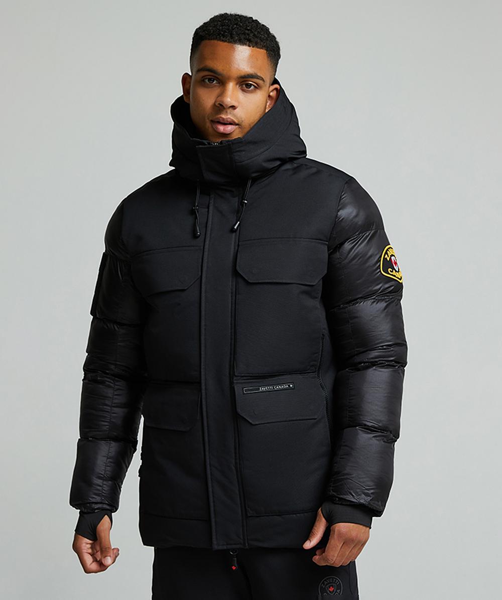 Zavetti Canada Mantio Puffer Parka Jacket | Jet Black | Zavetti