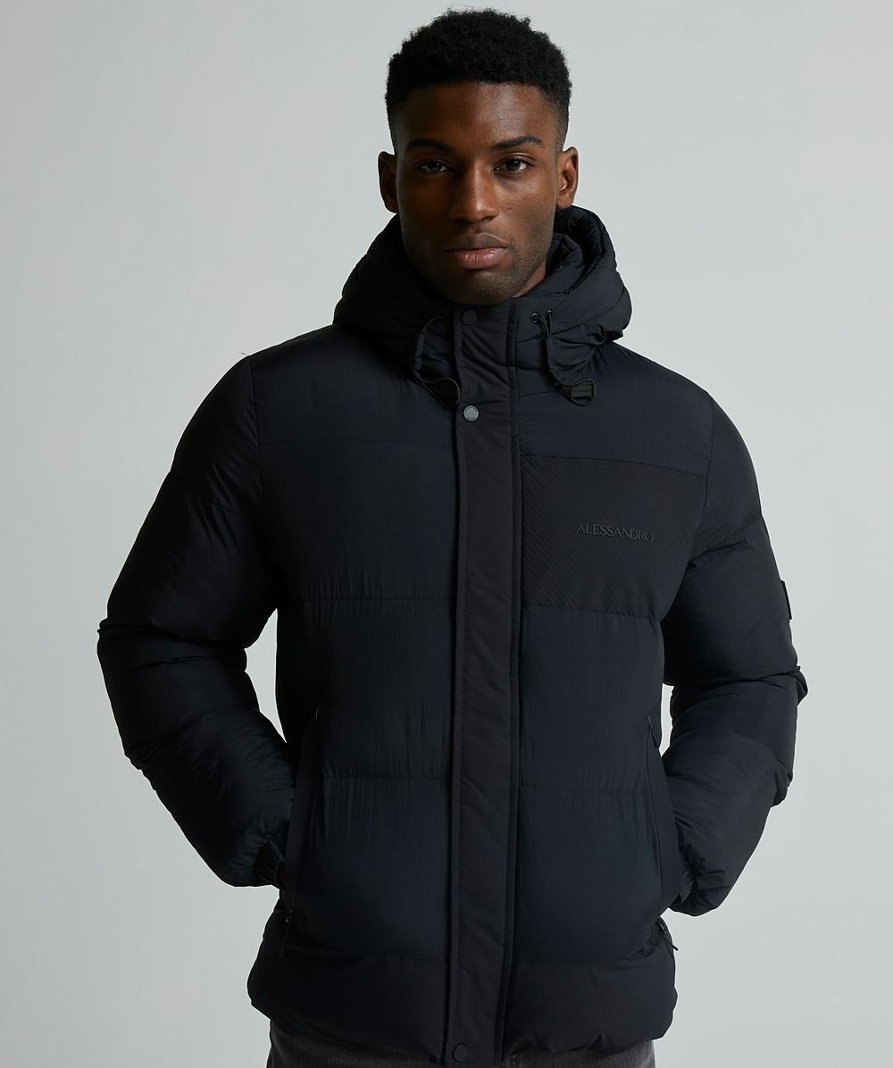 Alessandro Zavetti Langami Puffer Jacket | Jet Black | Zavetti
