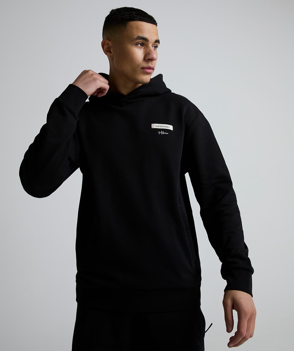 Alessandro Zavetti Cenerello Overhead Hoodie | Black / Rescue Red | Zavetti