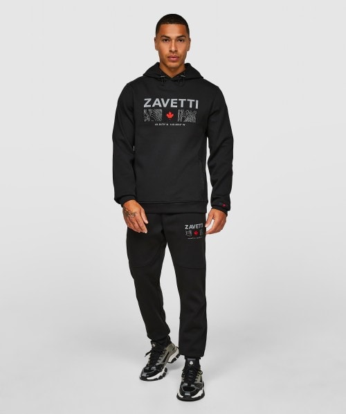 Zavetti Canada Vellatori Woven Full Zip Hoodie | Legion Blue / Milky ...